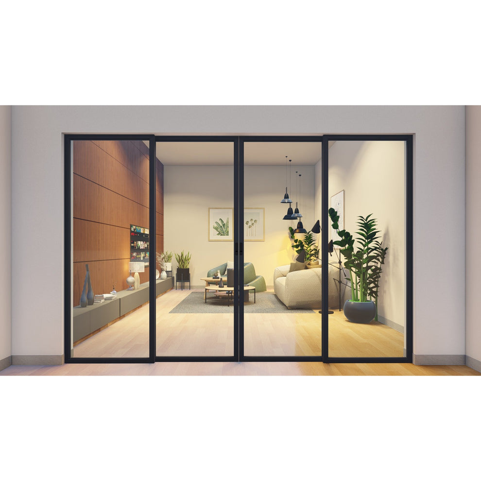 Steel Sliding Doors - Pre-Order Light 6 - 4 Panel Sliding Door (Fix - 2 ...