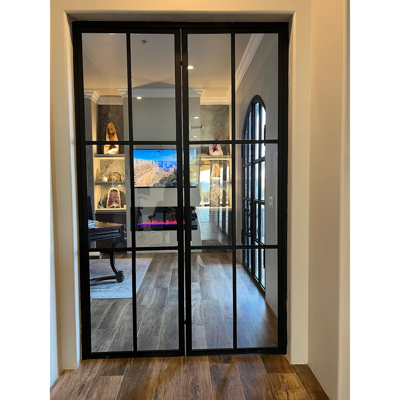 Steel Interior Doors – (Light 6 Double Interior) | Black Diamond Iron Doors