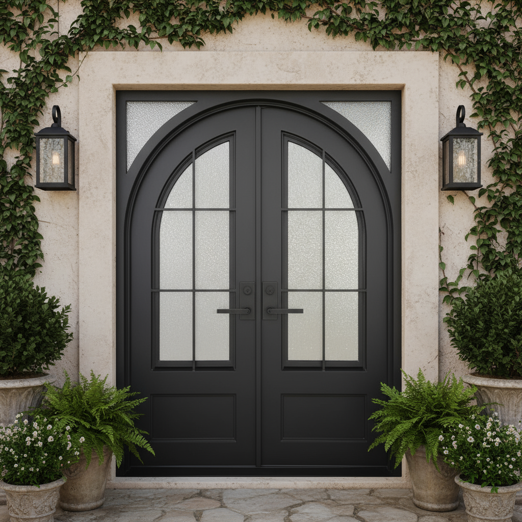 Wrought Iron Doors – Telluride - Square-Arch Double – Black Diamond ...