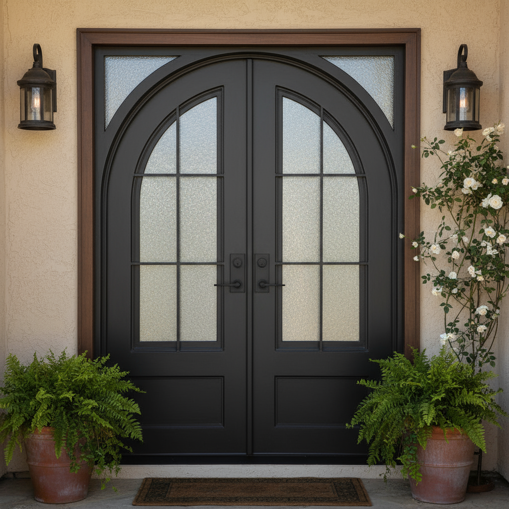 Wrought Iron Doors – Telluride - Square-Arch Double – Black Diamond ...